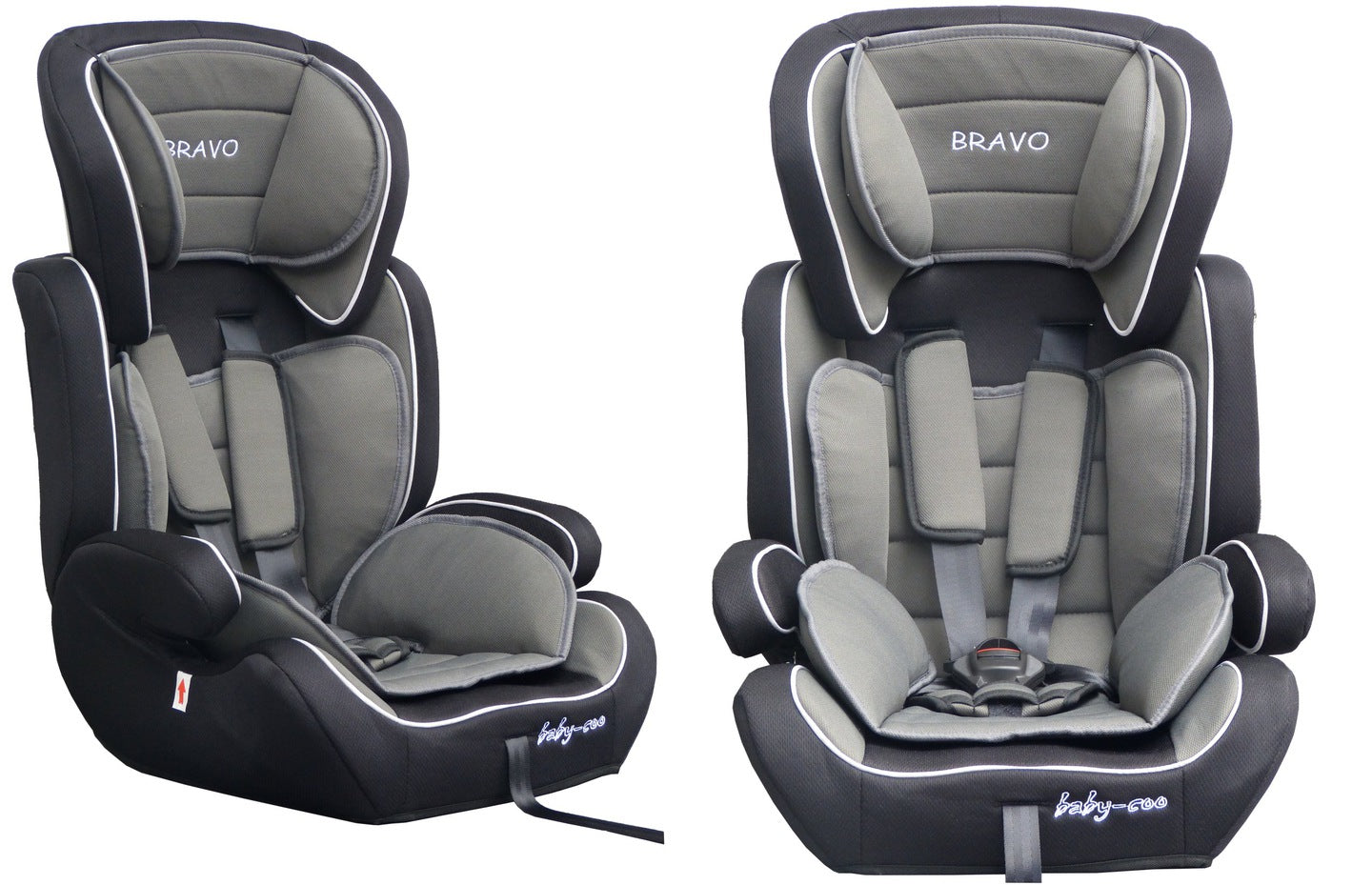Scaun auto PROFESIONAL pentru copil Bravo Junior Gray , Model Deluxe ...